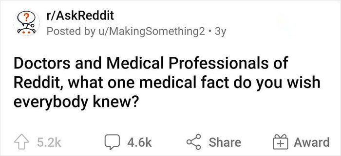 Doctors Share 62 Medical Facts They Wish Everybody Knew In A Viral Thr ...