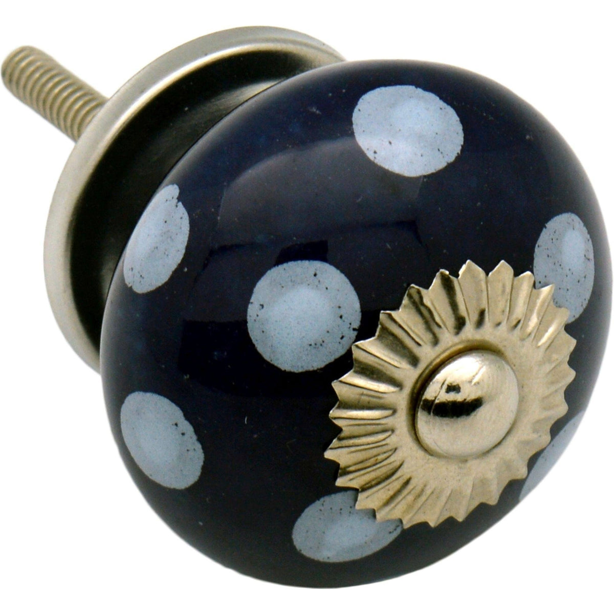Nicola Spring Vintage Spotted Ceramic Door Knob - Night Sky – Garmur Design
