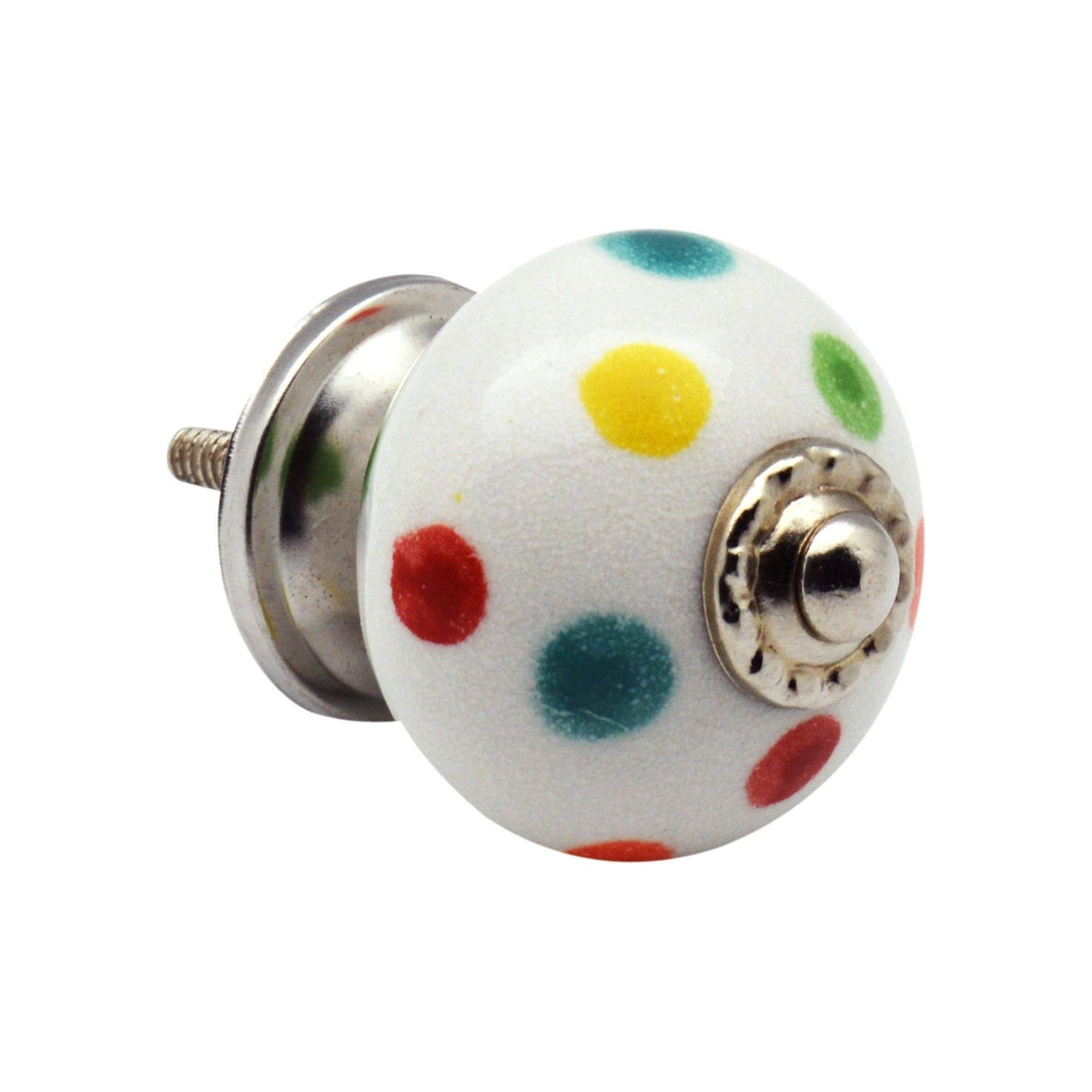 Nicola Spring Vintage Spotted Ceramic Door Knob - Multi – Garmur Design